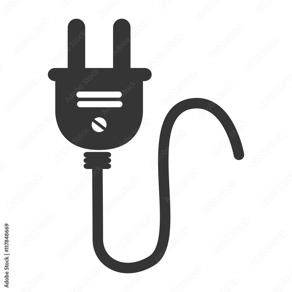 wire plug electric icon vector illustration Stock Vector | Adobe Stock