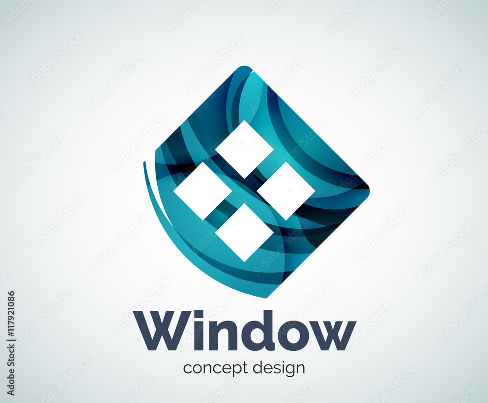 Window logo template Stock Vector | Adobe Stock