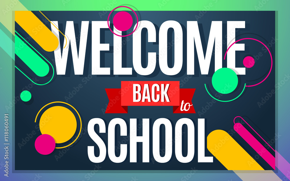 welcome back to school vector banner 素材庫向量圖 | Adobe Stock