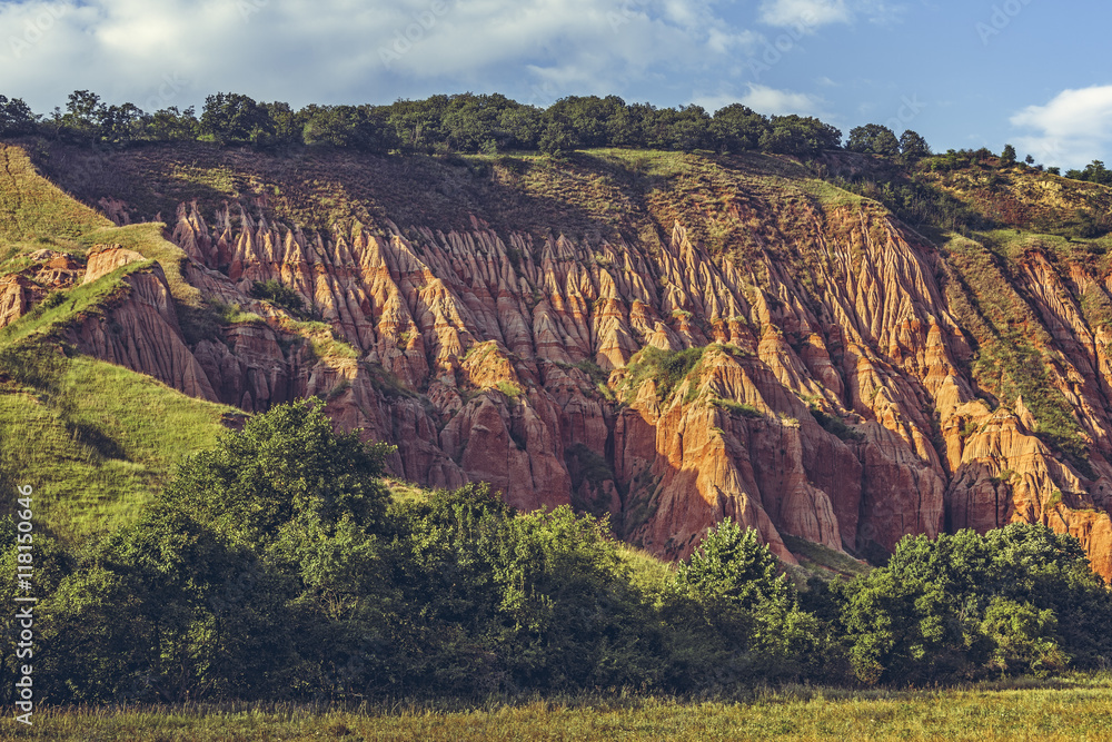 Rapa Rosie, a Romanian national geological monument is a huge, almost ...