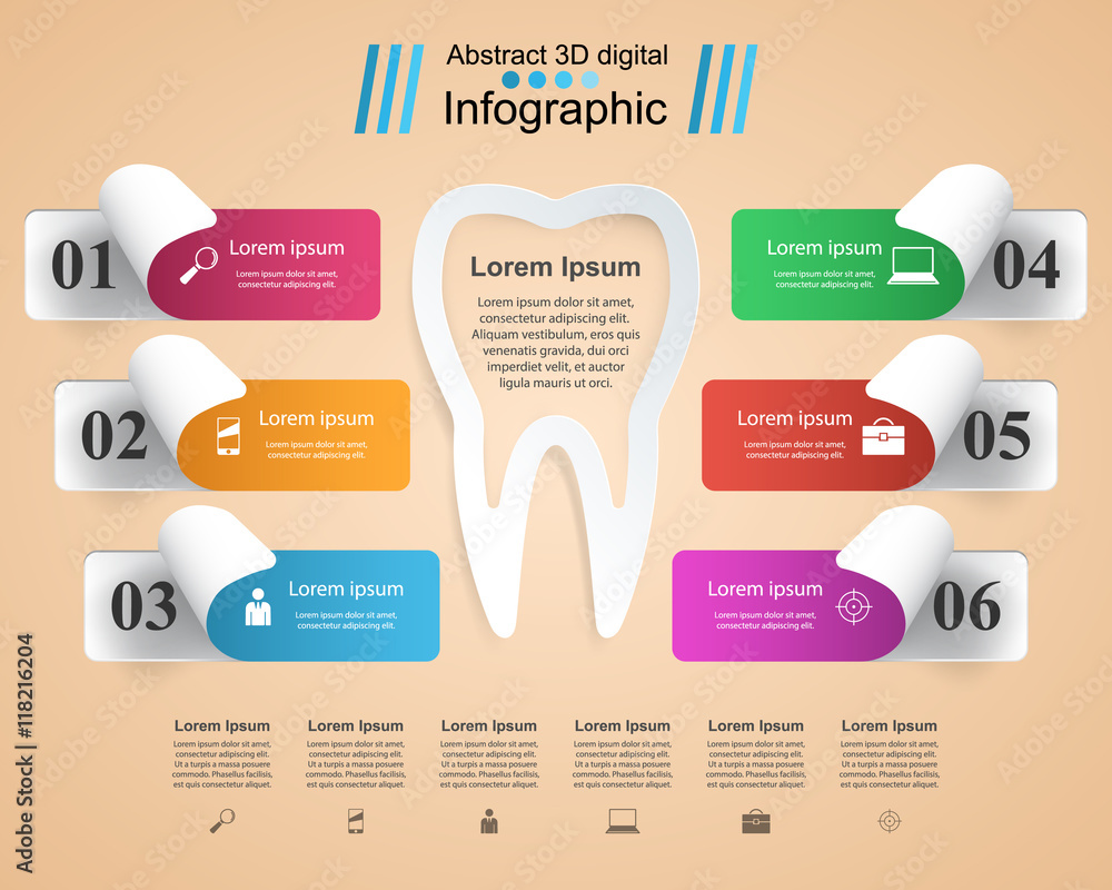 Business Infographics. Tooth icon. Stock Vector | Adobe Stock