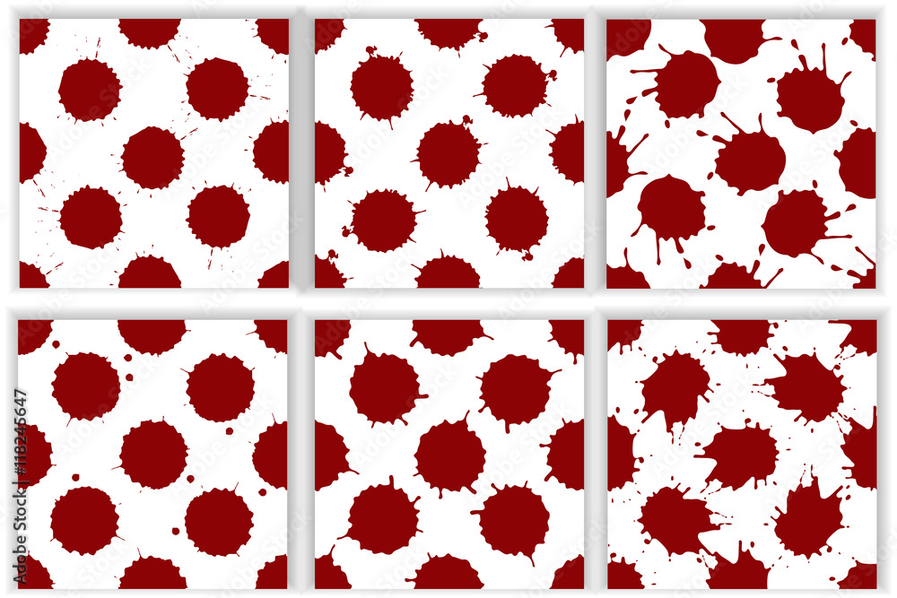 Realistic blood splatters pattern set Stock Vector | Adobe Stock