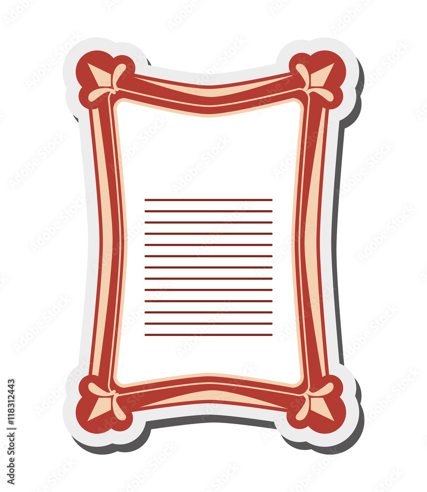 flat design angular vintage frame icon vector illustration Stock Vector ...
