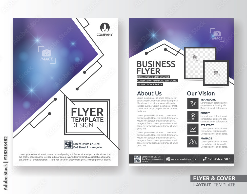 Multipurpose corporate business flyer layout template design. Suitable ...