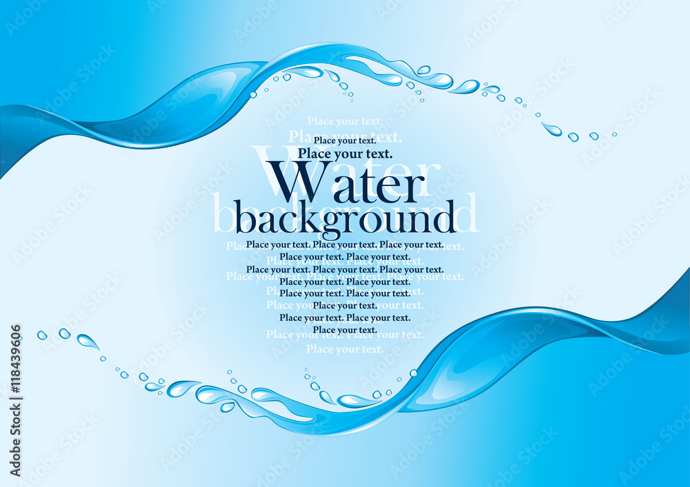 Water splashes. (vector illustration) Stock Vector | Adobe Stock