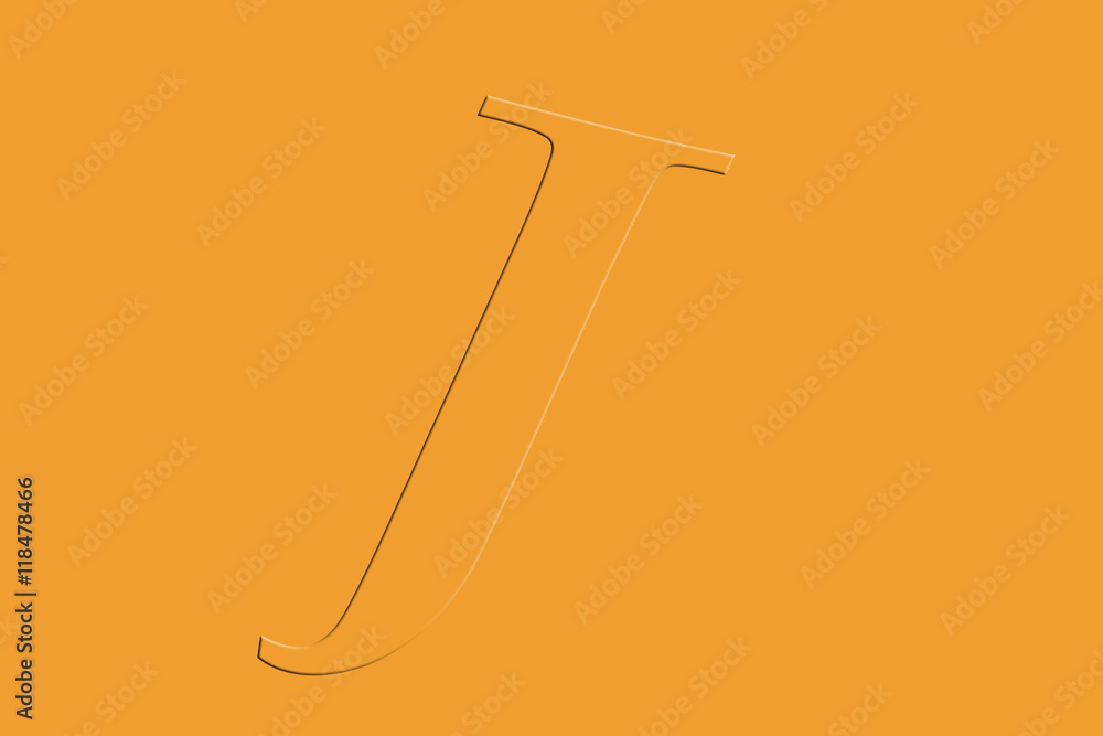 English Alphabet Capital J merged with yellow background. Stock ...