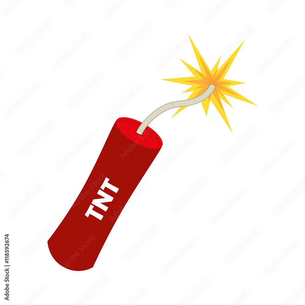 tnt explode dynamite explosion bomb danger vector illustration Stock Vector | Adobe Stock