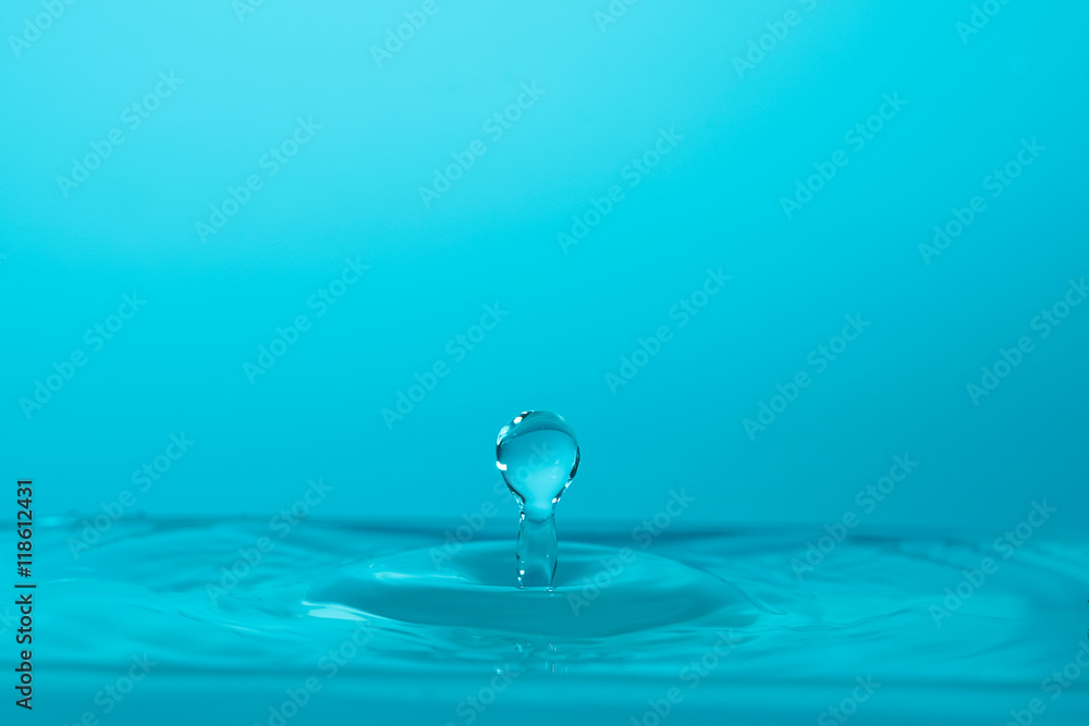 Water drop falling down. Stock Photo | Adobe Stock