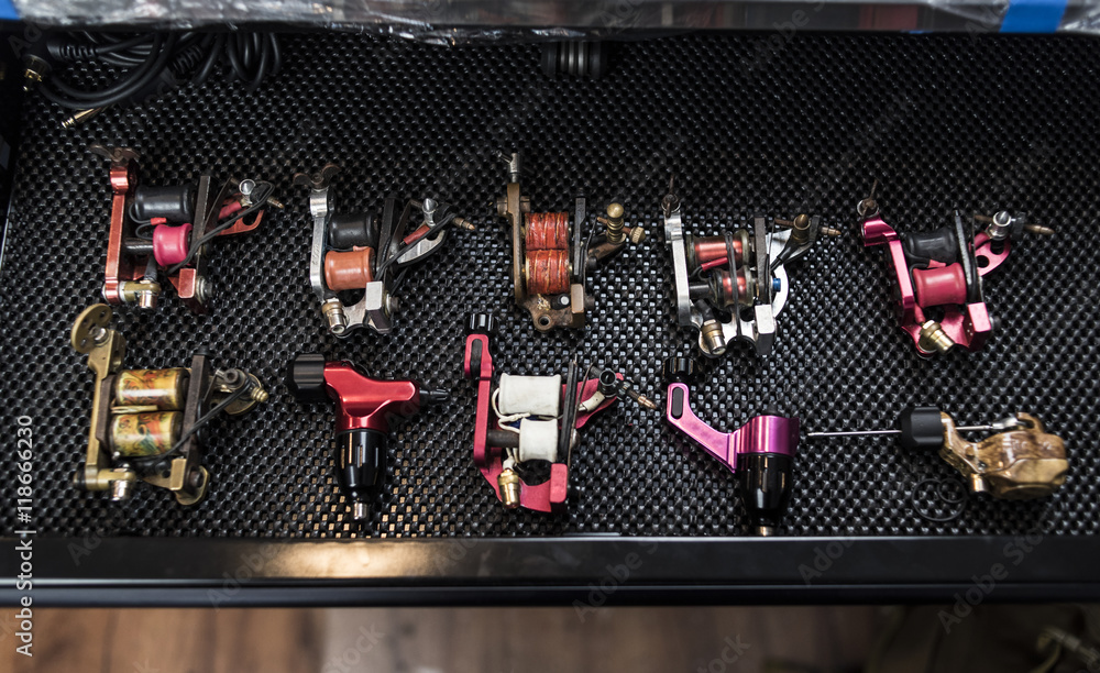 Foto de Stock set of ink machines | Adobe Stock