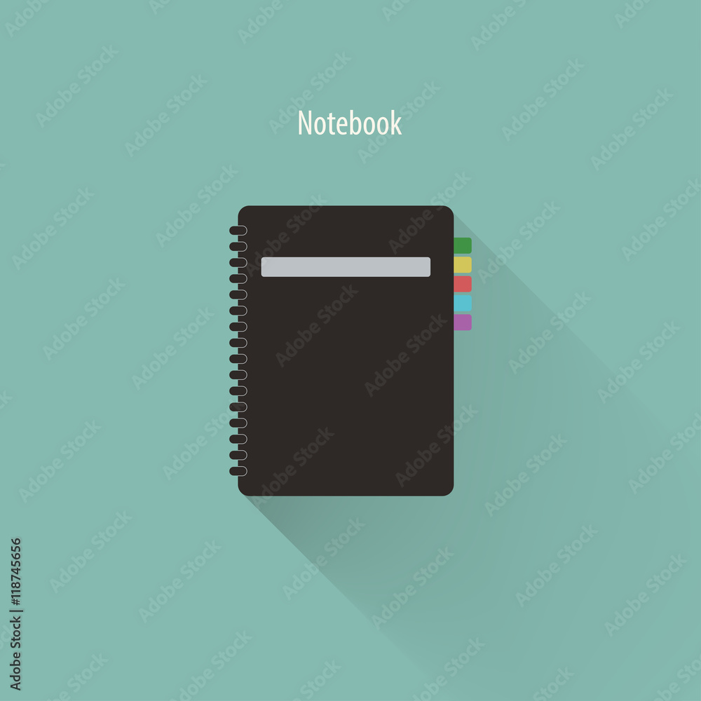 Vector illustration of spiral notebook. Stock Vector | Adobe Stock