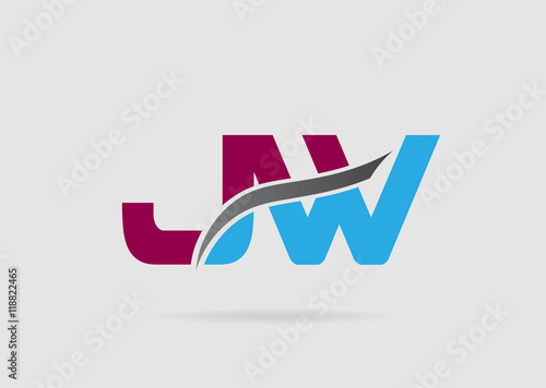 JW Logo. Vector Graphic Branding Letter Element Stock Vector | Adobe Stock
