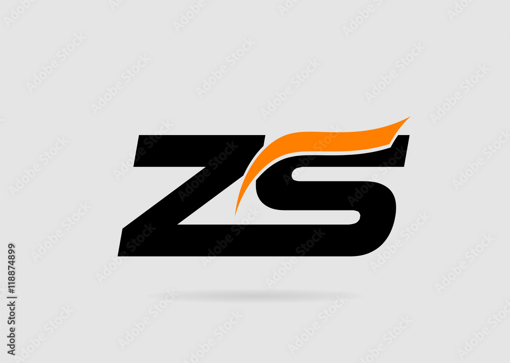 Z and S logo vector. logotype template Stock Vector | Adobe Stock