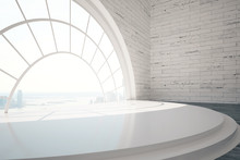 Empty Round Room With Large Window Free Stock Photo - Public Domain ...