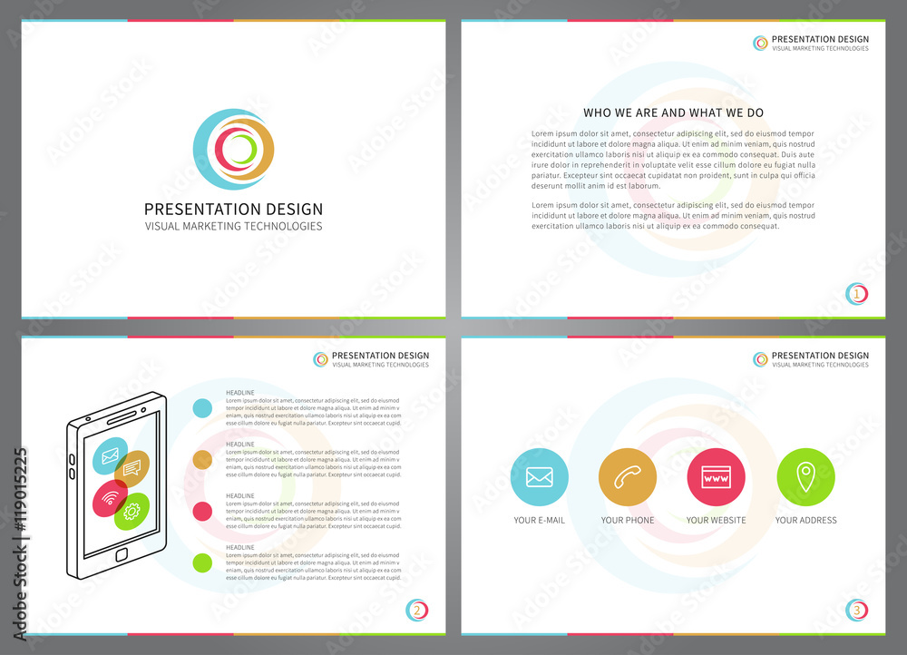 Presentation vector layout for corporate documents, report, business ...