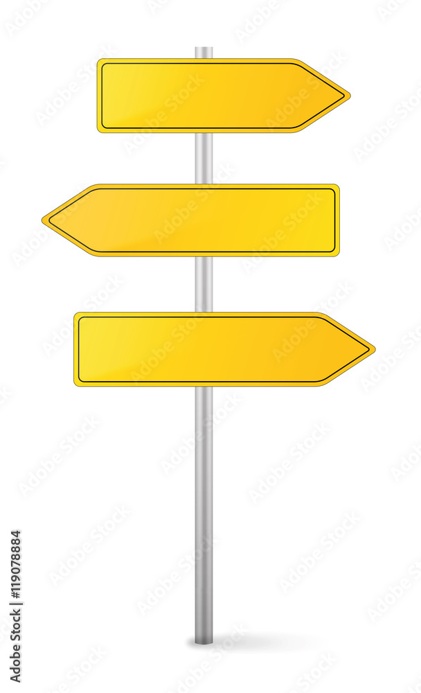 Stock-Vektorgrafik „Street signs. Different directions.“ | Adobe Stock