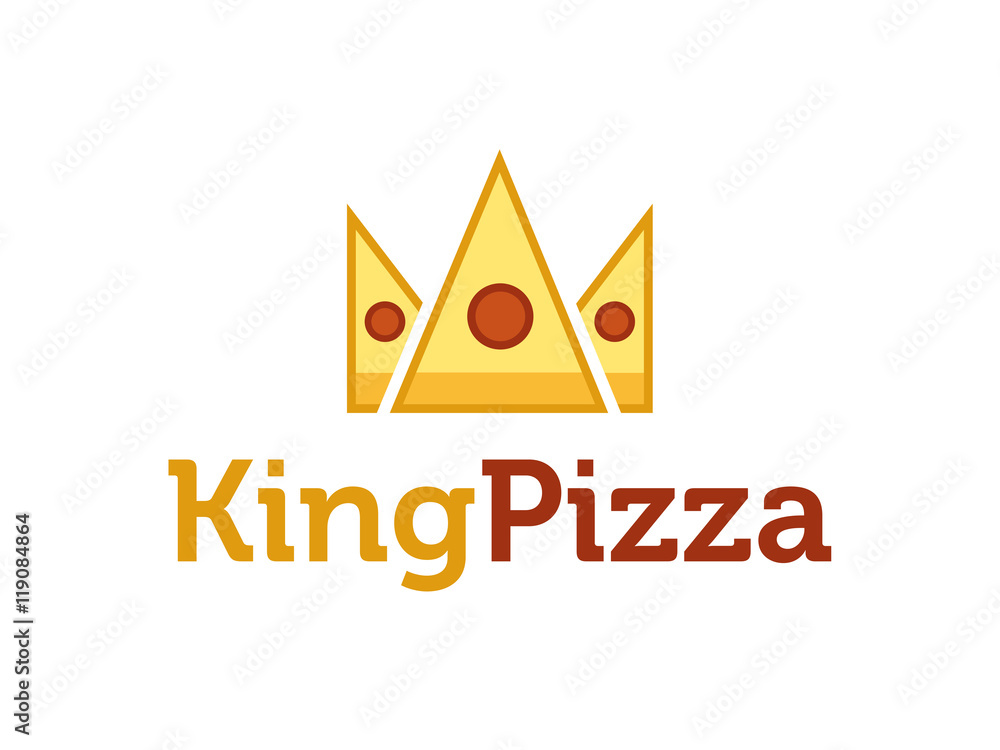 Crown Pizza Logo Stock Vector | Adobe Stock