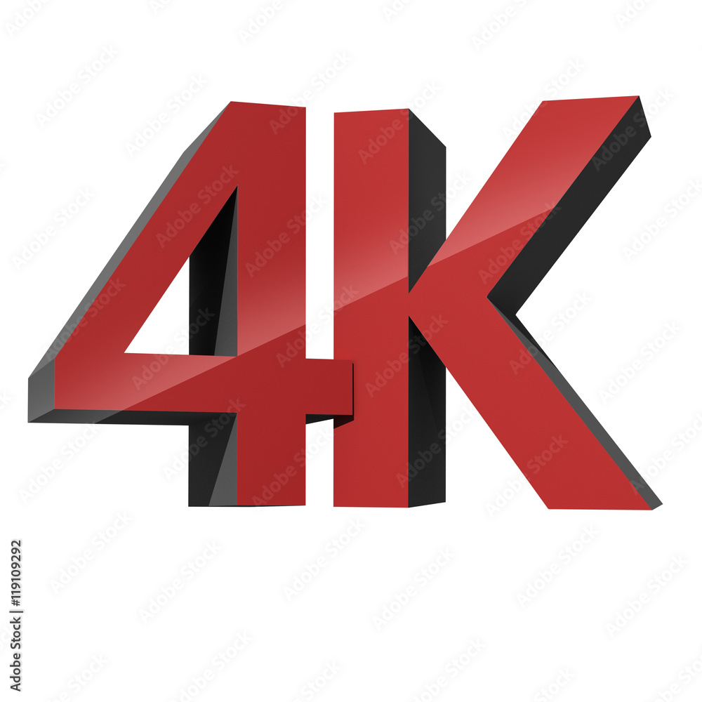 4K ultra high definition television technology logo Stock Illustration ...