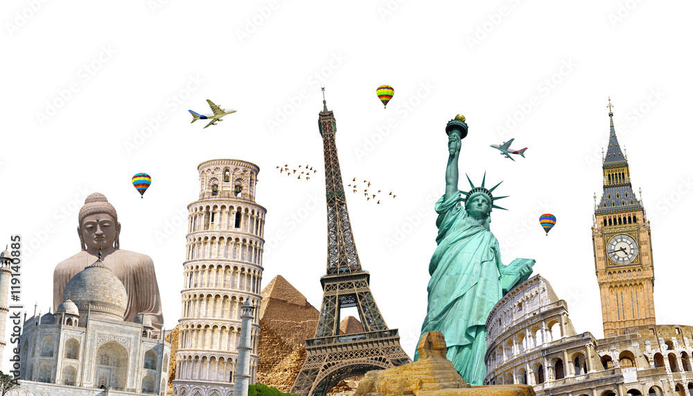 Famous landmarks of the world Stock Photo | Adobe Stock