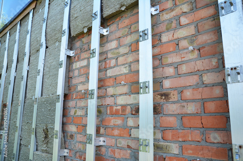 Exterior House Insulation Brick Wall Outdoor. Home Insulation & Reduced ...