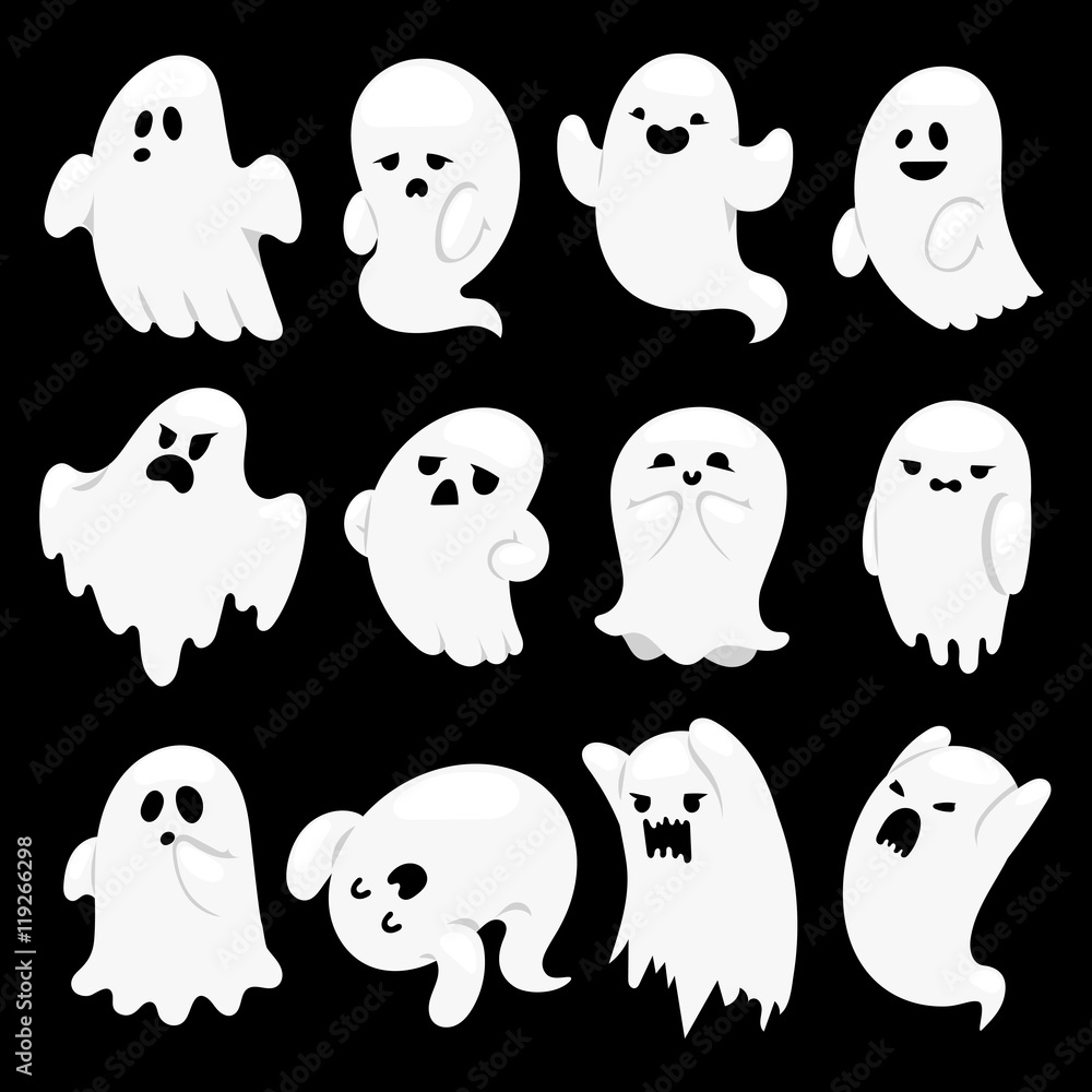 Ghost character vector characters. Stock Vector | Adobe Stock