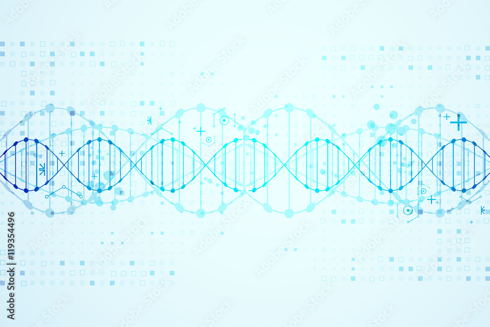 Science template, DNA molecules background. Stock Vector | Adobe Stock