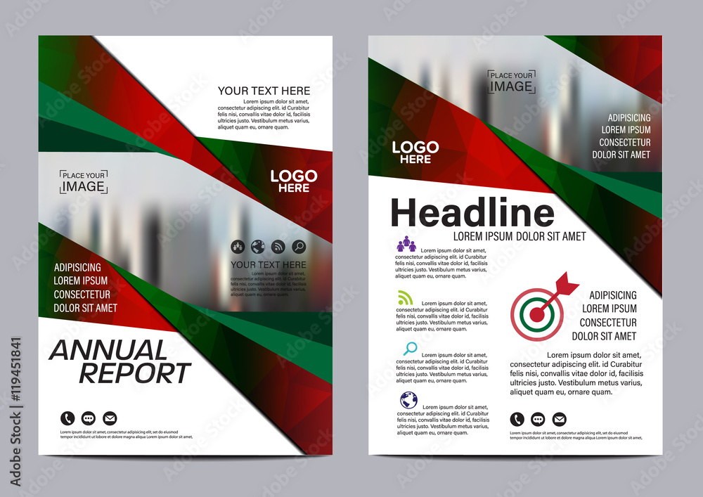 Christmas Brochure Layout design template. Annual Report Flyer Leaflet ...