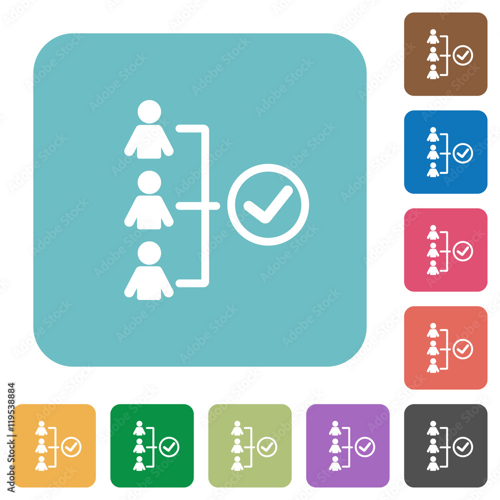 Flat successful teamwork icons Stock Vector | Adobe Stock