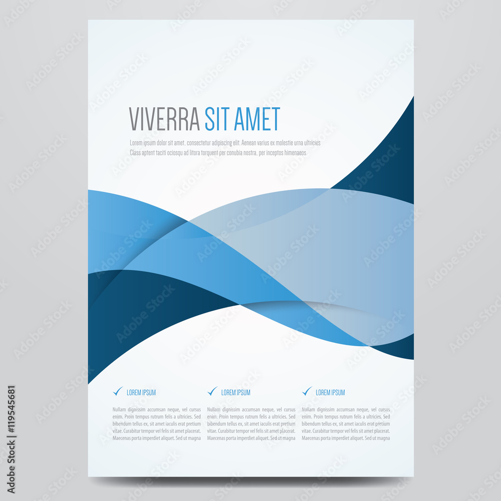 Flyer, brochure, poster, annual report, magazine cover vector template ...