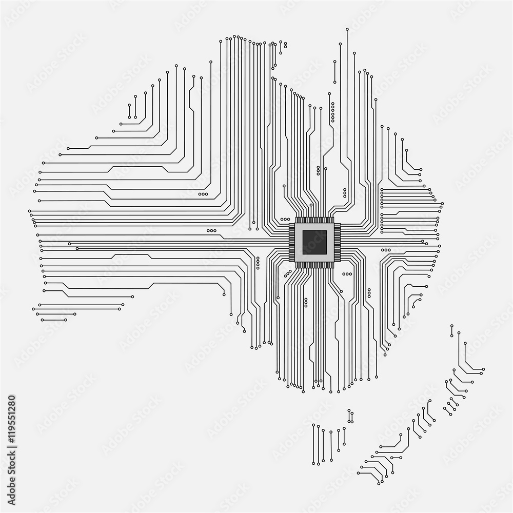 Abstract map of Australia Stock Illustration | Adobe Stock