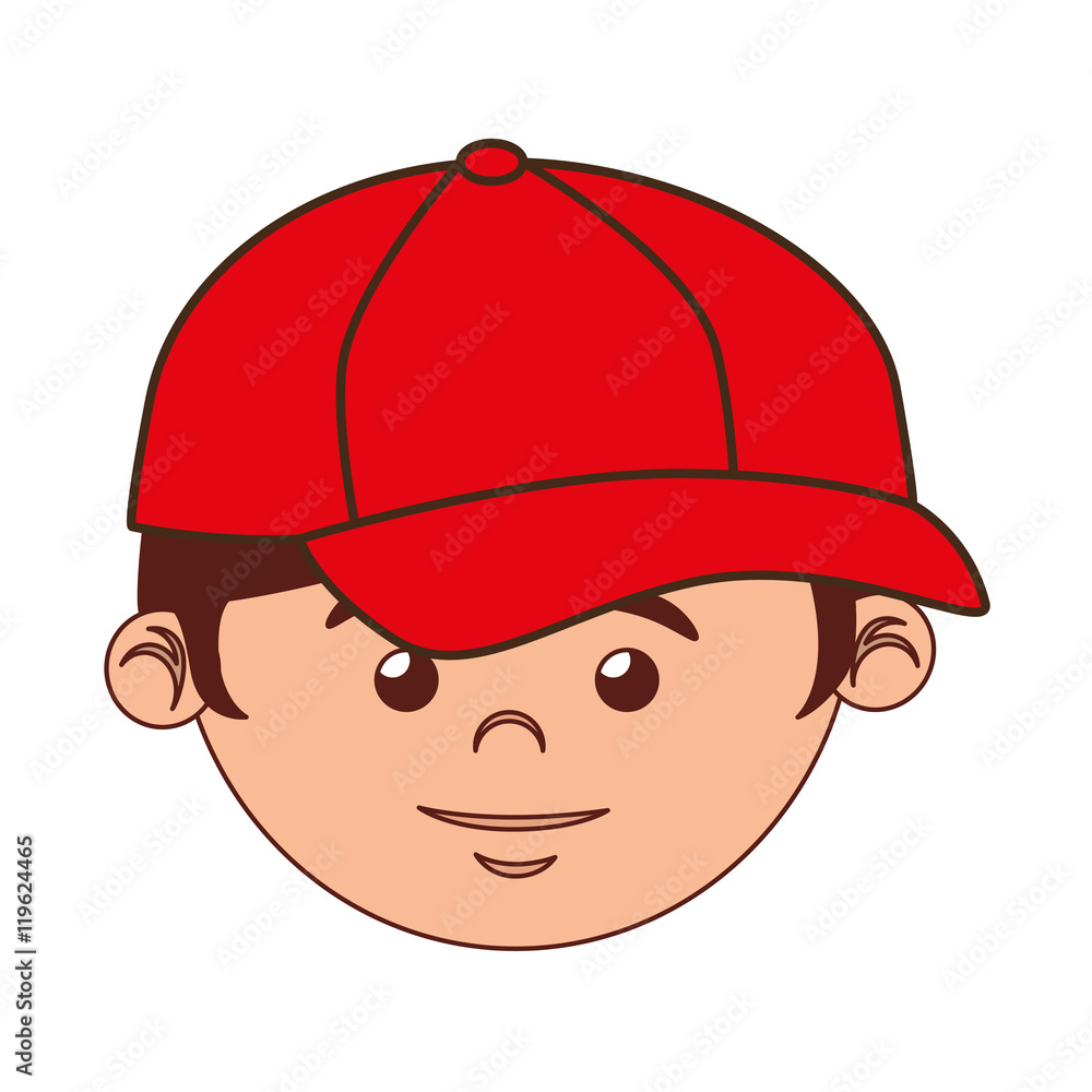 boy cartoon baseball bat isolated vector illustration eps 10 Stock ...