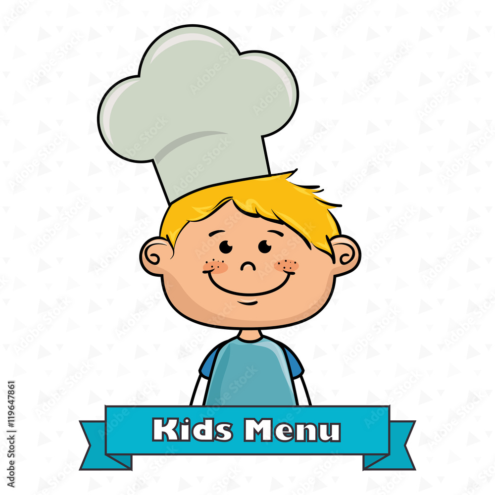 boy kids menu food vector illustration graphic Stock Vector | Adobe Stock