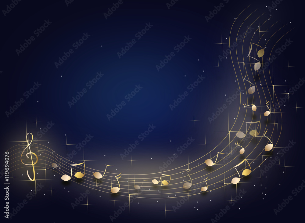 Night music background Stock Illustration | Adobe Stock