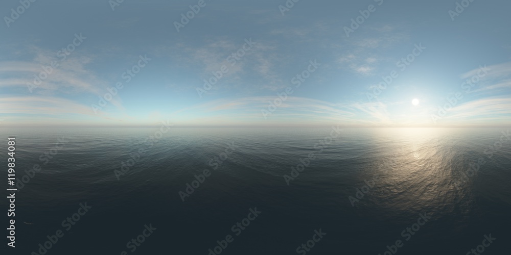 panorama of sea sunset. Environment map. HDRI map. Equirectangular ...