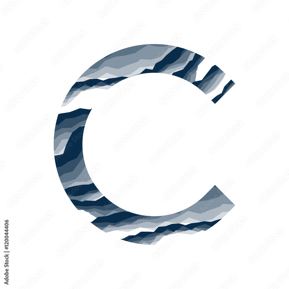 Stock-Vektorgrafik „The letter C, in the alphabet abstract background ...