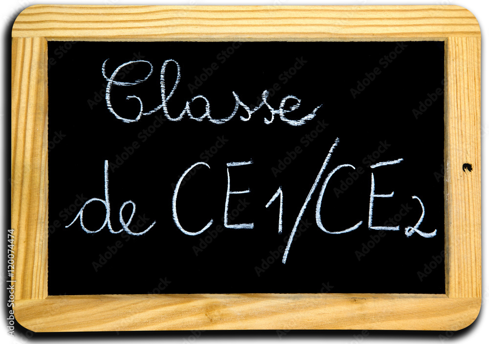 Ardoise "Classe de CE1-CE2" Stock Photo | Adobe Stock
