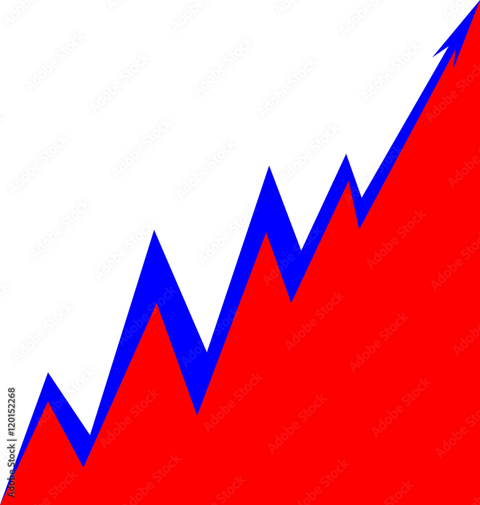 Up Arrow stylized Russian flag Stock Vector | Adobe Stock