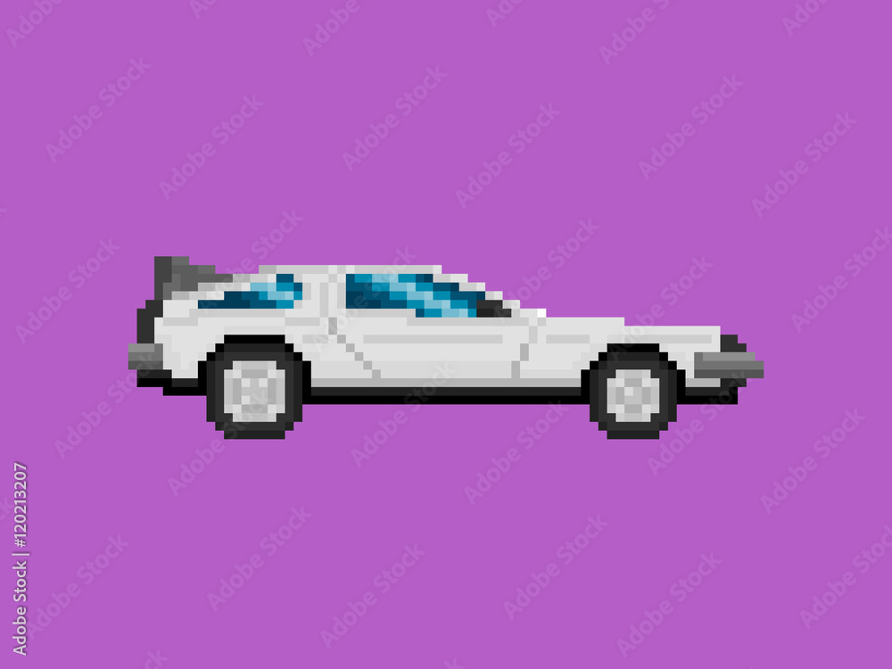 Pixel Art Style Retro Car Stock Vector | Adobe Stock