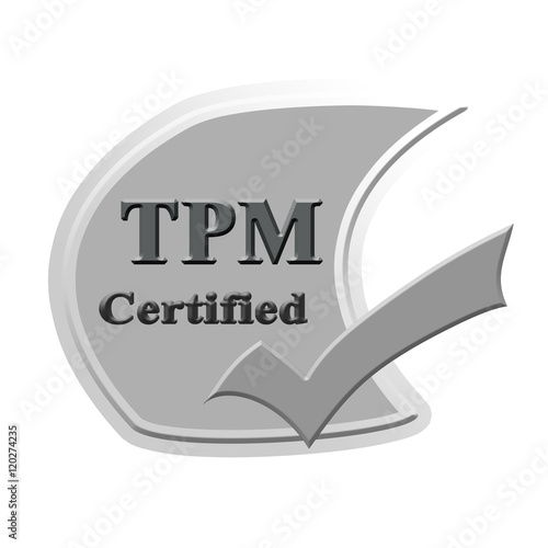 TPM certified icon or symbol image concept design for business and use ...
