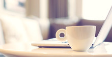 Coffee Cup And Computer Free Stock Photo - Public Domain Pictures