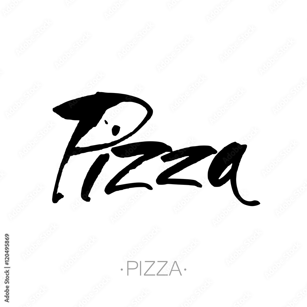 pizza_lettering_template Stock Vector | Adobe Stock
