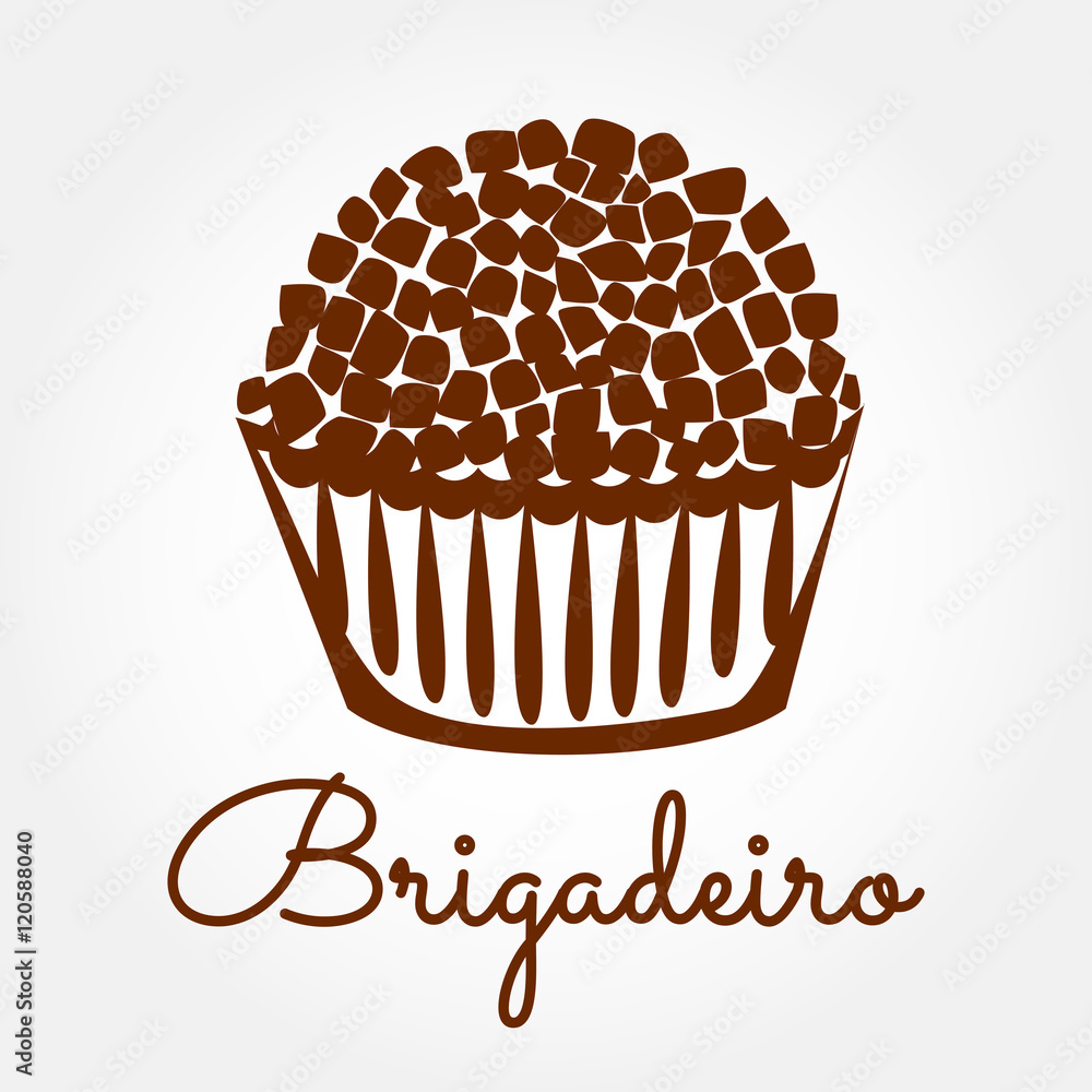 Vetor Brigadeiro icon vector. Brazilian sweet candy brigadier design ...