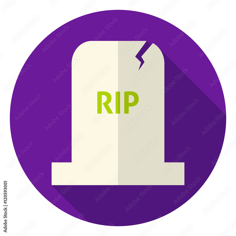 RIP Tombstone Circle Icon Stock Vector | Adobe Stock