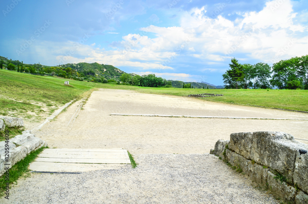 Olympia ancient field, stadium Greece Stock Photo | Adobe Stock