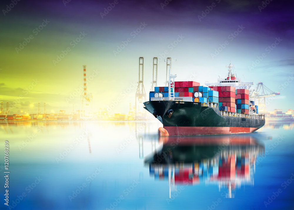 Logistics and transportation of International Container Cargo ship in ...