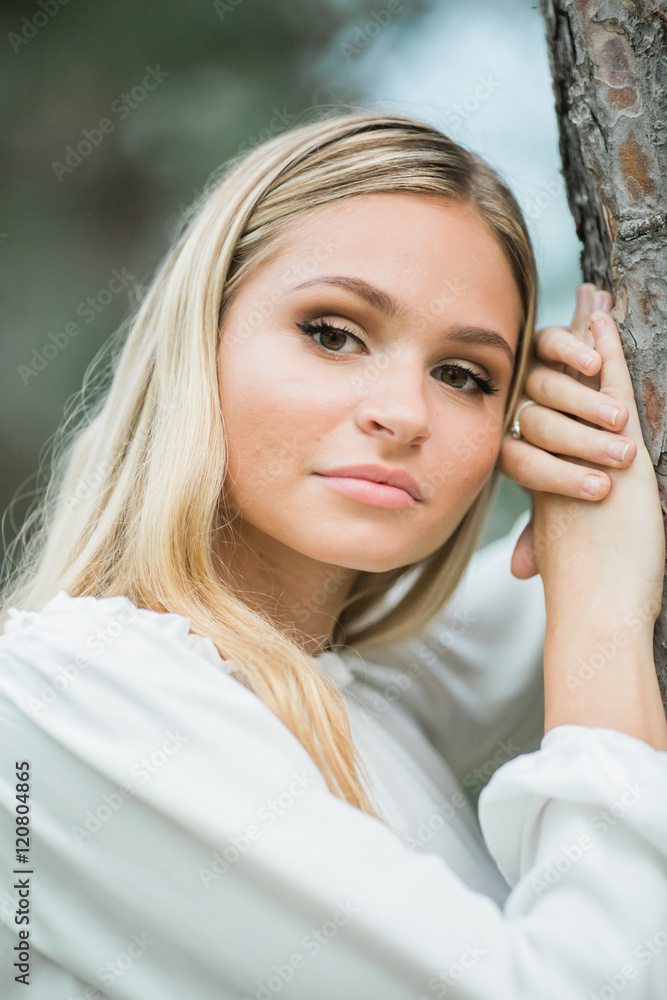 High school senior poses for portraits Stock Photo | Adobe Stock