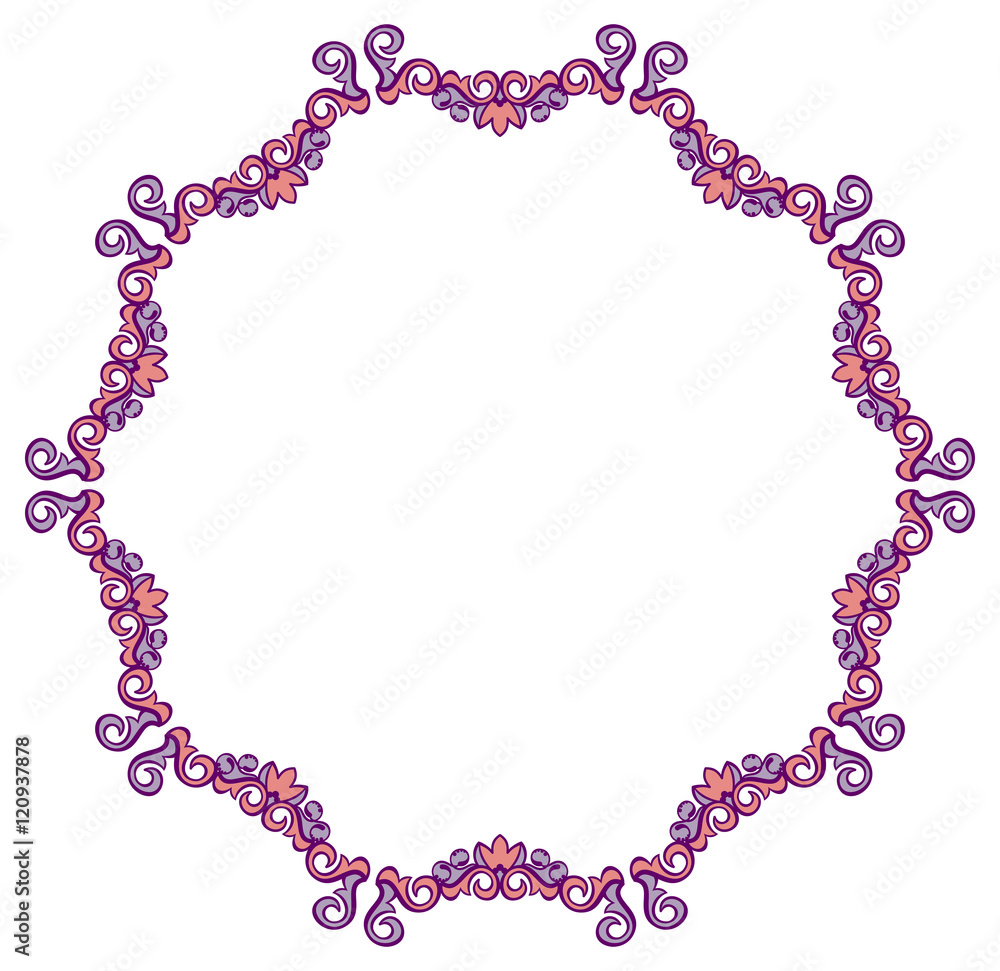 Round decorative frame. Vector clip art. Stock Vector | Adobe Stock
