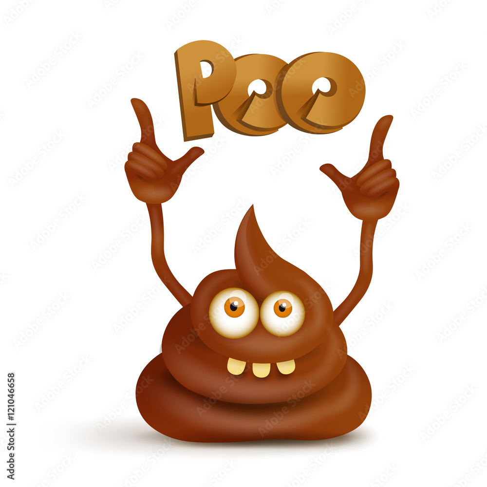 Funny cartoon poop cut emoji character Stock Vector | Adobe Stock