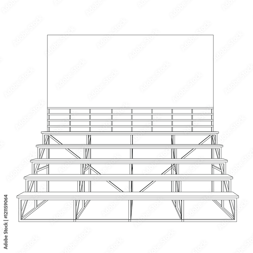 Bleacher illustration vector Stock Vector | Adobe Stock