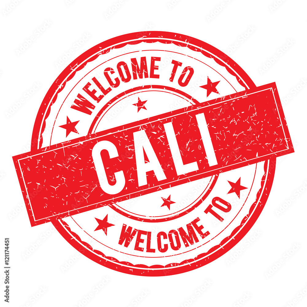 Welcome to CALI Stamp Sign Vector. Stock Vector | Adobe Stock