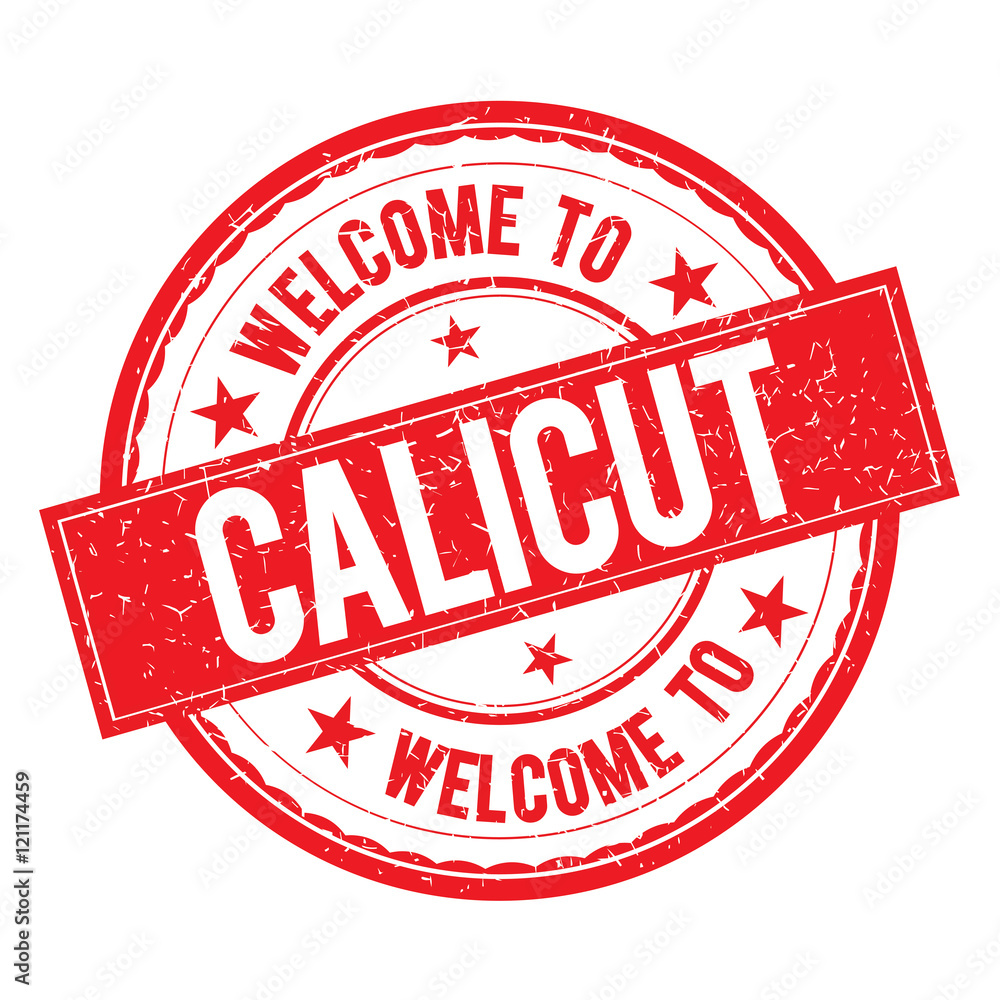 Welcome to CALICUT Stamp Sign Vector. Stock Vector | Adobe Stock